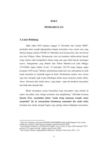 FRAMING MEDIA ONLINE TERHADAP PEMBERITAAN VIRUS CORONA (Analisa Framing Model Zhongdang Pan dan ...